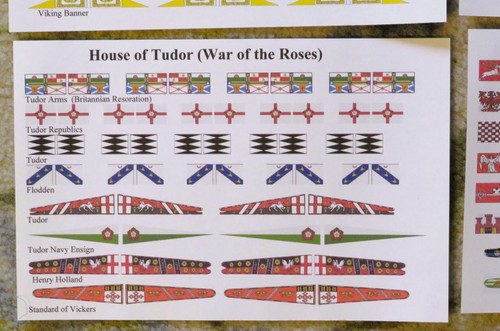 LOT 15mm FLAGS, MEDIEVAL FLAGS, 6 sheets stick 'em flags, LOT 15mm ...