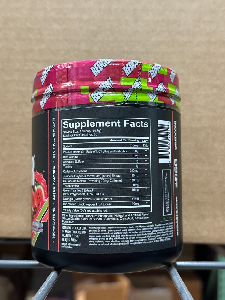 REDCON1 TOTAL WAR Pre Workout 30 Serv Energy Focus Free Ship 2027 EXP ...