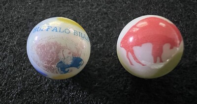 NFL BUFFALO BILLS GLASS MARBLES - VINTAGE LOGO (2) | eBay