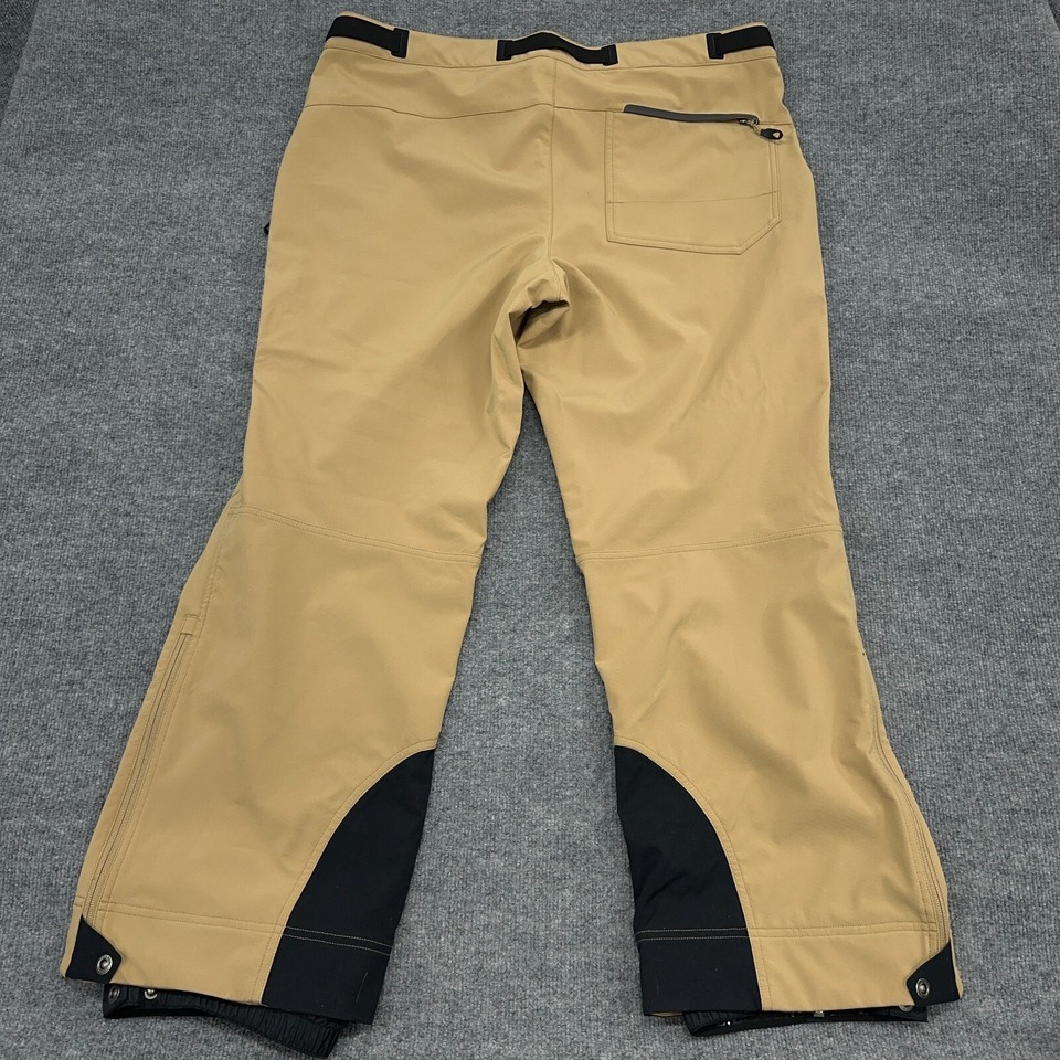 LL Bean Pants Mens XL Khaki Ridge Runner Softshell Pants Belted Hiking ...