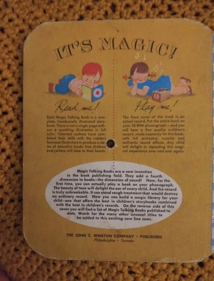 MAGIC TALKING BOOKS THE MUSICAL TOY PARADE JOHN C. WINSTON CO. 1955 | eBay
