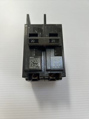 ITE 20 AMP DOUBLE POLE 2 POLE 20 AMP BQ2B020 240 VOLT CIRCUIT BREAKER ...