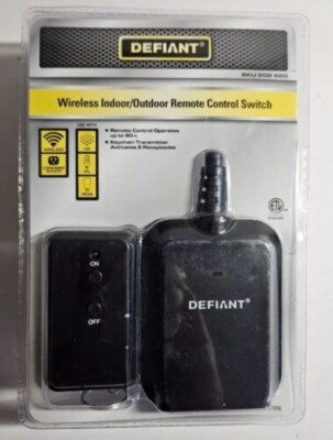 NEW Defiant Wireless Indoor/Outdoor Remote Control Switch with 2 ...