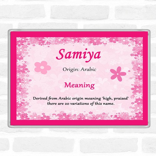 Samiya Name Meaning Jumbo Fridge Magnet Pink | eBay