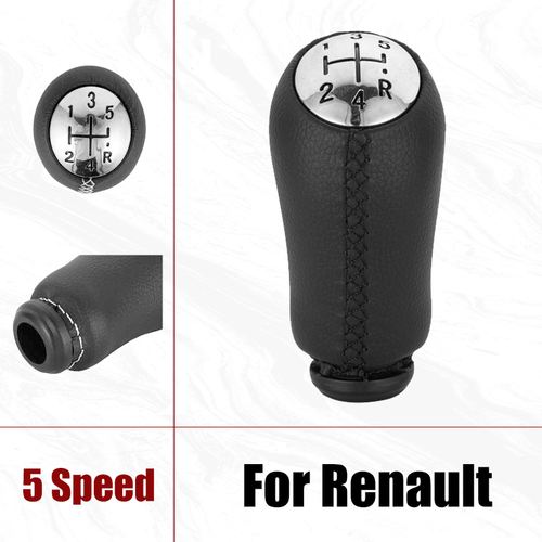 5 Speed Black Car MT Gear Shift Knob For Renault Scenic Megane Mk2 Clio ...