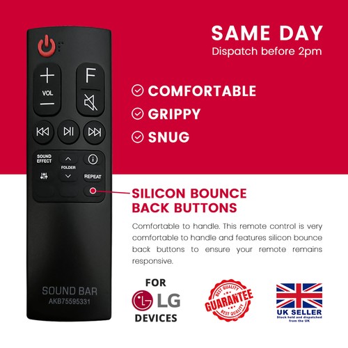 AKB75595301 Replacement Remote Control For LG Dolby Atmos Sound Bar ...