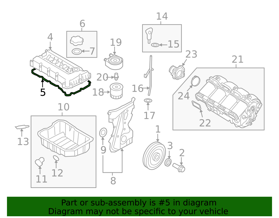 Genuine Kia Valve Cover Gasket 22441-2G710 | eBay