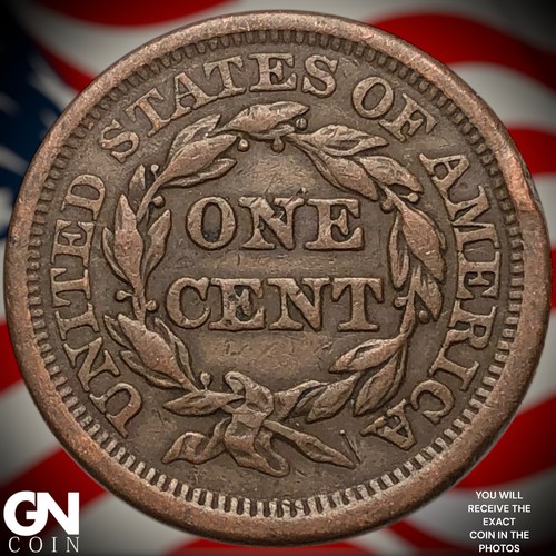 1853 Braided Hair Large Cent Z0699 | eBay