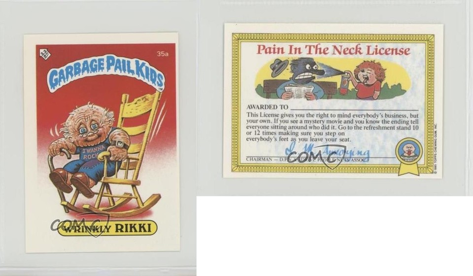 1986 Topps Garbage Pail Kids Series 1 UK Minis Wrinkly Rikki #35a 0f8 ...