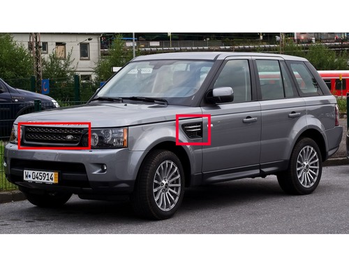 Range Rover Sport L320 10-13 NO Logo GRILLE W/S Side Grille V9 for LAND ...