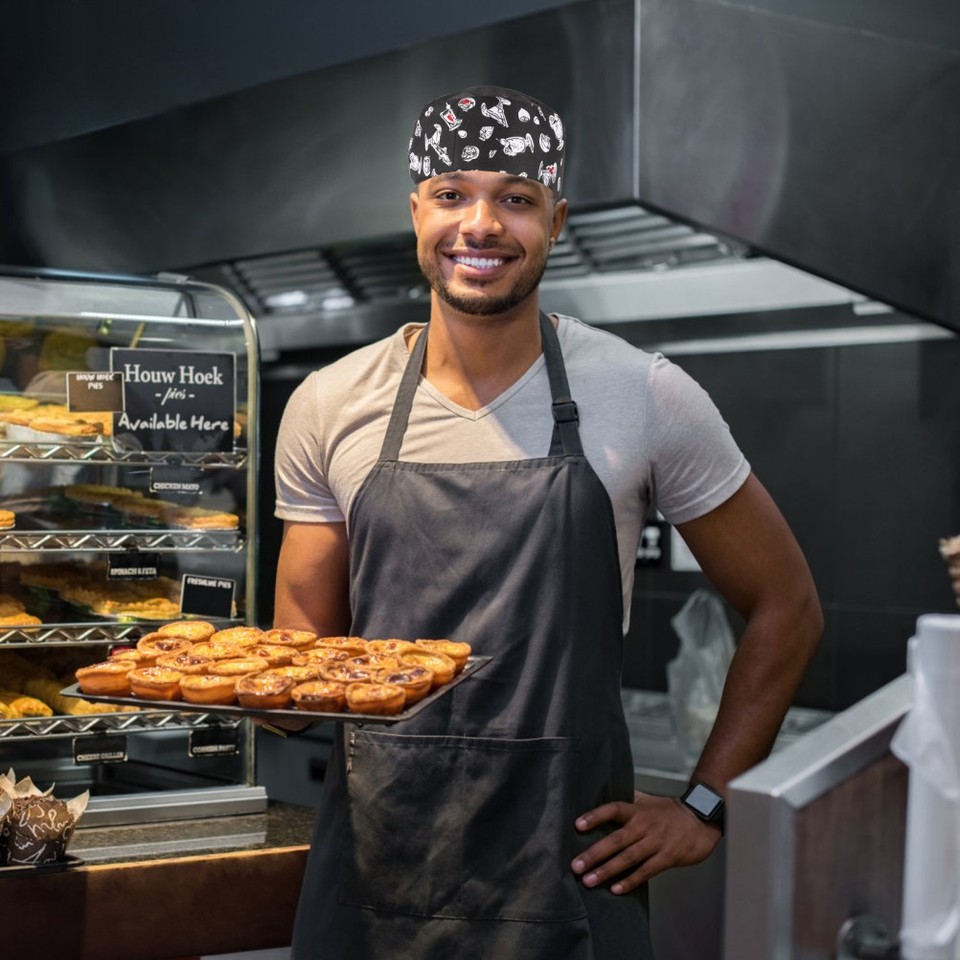 2pcs Chef Hats Chef Cap Kitchen Cooking Hat Service Hair Net Mesh ...