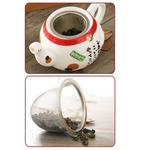 1 Teapot 2 Sample Tea Cup Japanese Lucky Cat Lucky Cat Ceramic Tea Set ...