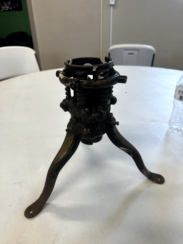 Antique North Bros Cast Iron Christmas Tree Stand Flag Pole Holder ...