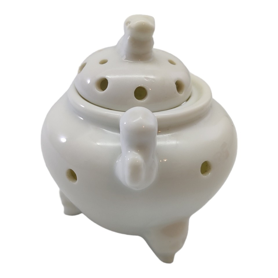 Vintage Japan Small White Porcelain Foo Dog Incense Burner | eBay