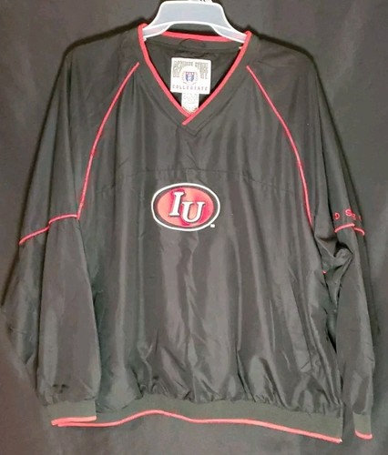 Vtg Collegiate IU Indiana University Hoosiers Pullover Windbreaker NCAA ...