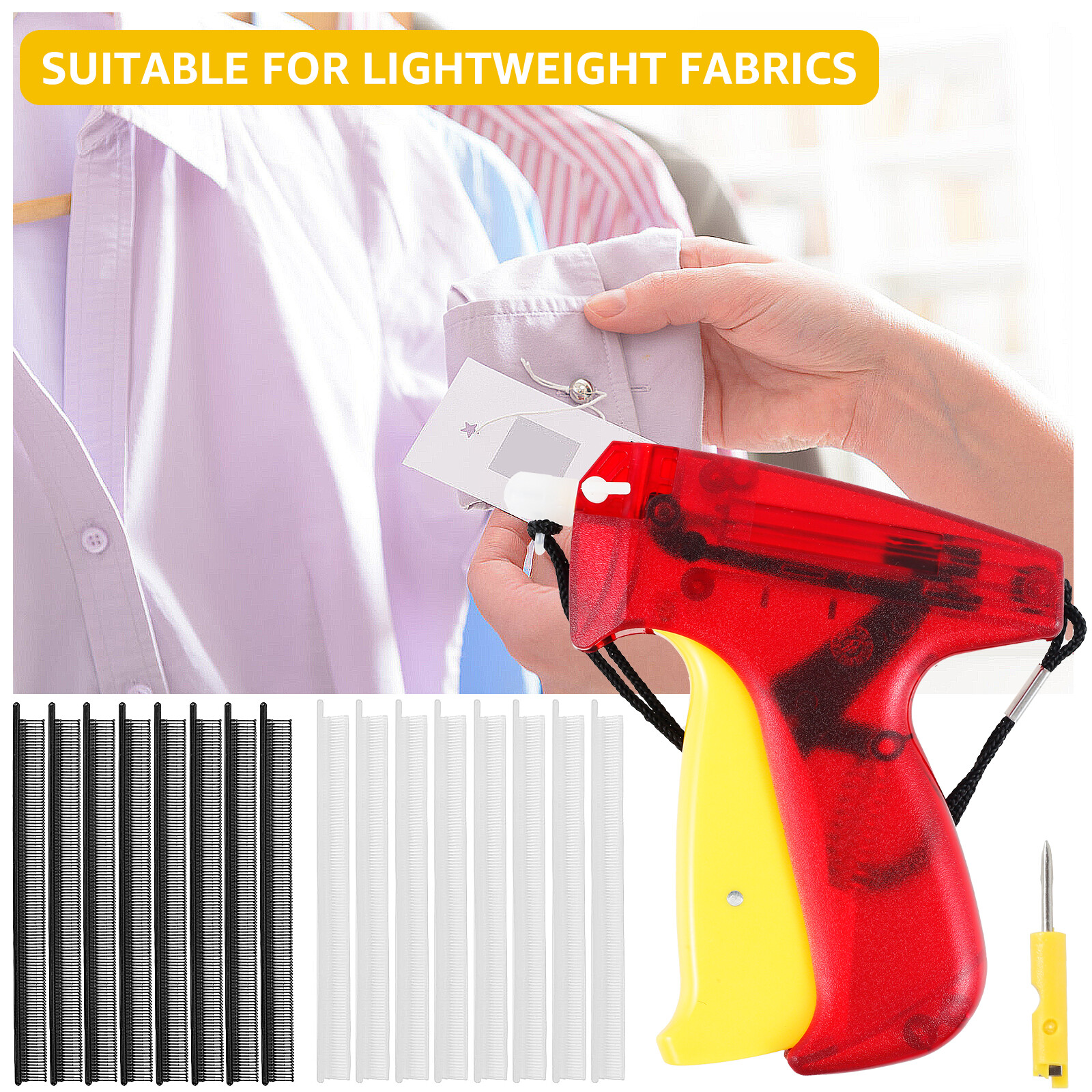 Tagging Tool Kit with 2000 Micro Fasteners Mini Stitch Tag Tool Clothes ...
