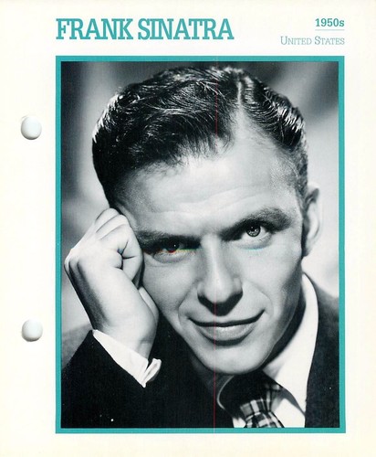Frank Sinatra 1950's Actor Movie Star Card Photo Front Biography on ...