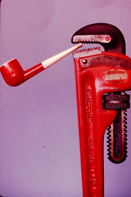 NOV 1969 Art Slide Weird Wrench "Smoking" Pipe Ektachrome Slide Ref B49 ...