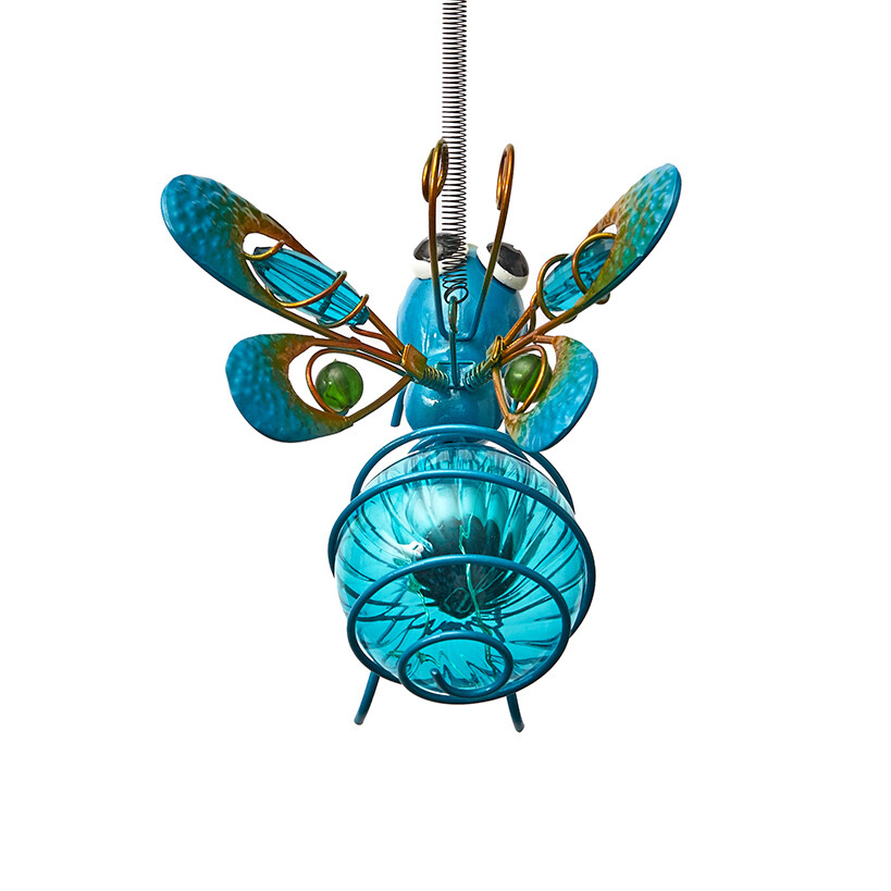 Solar LED Lighted Flying Bugs Garden Critters Dragonfly Bumble Bee or ...