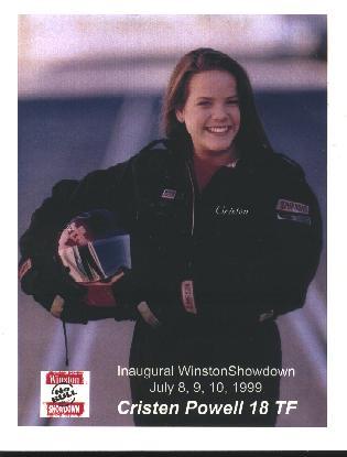1999 Cristen Powell Top Fuel Bristol No Bull Showdown NHRA postcard | eBay