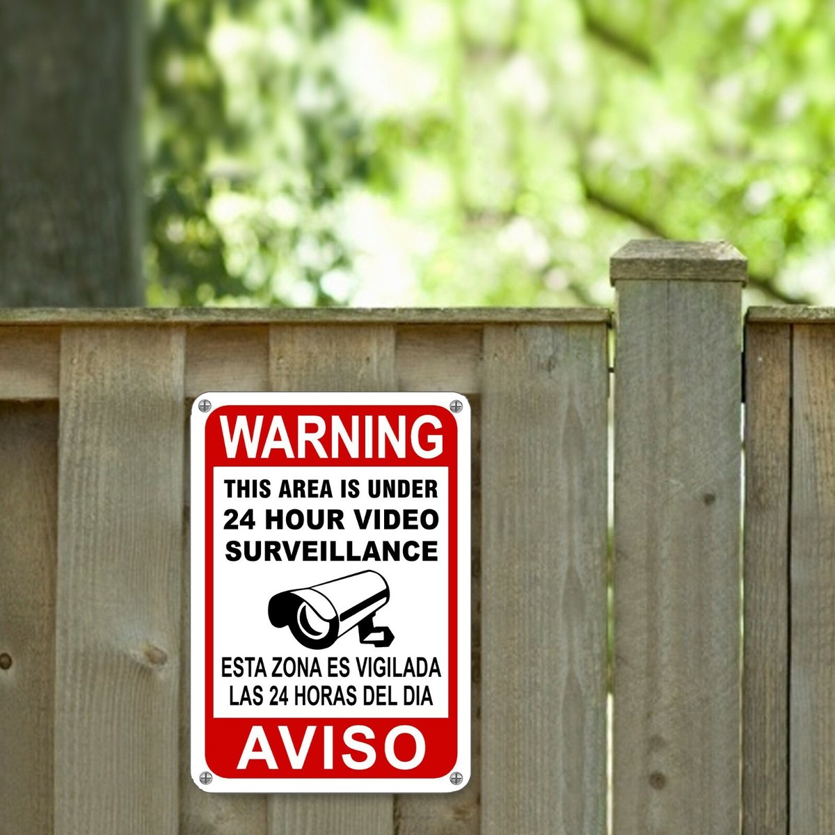 Video Surveillance Signs English And Spanish