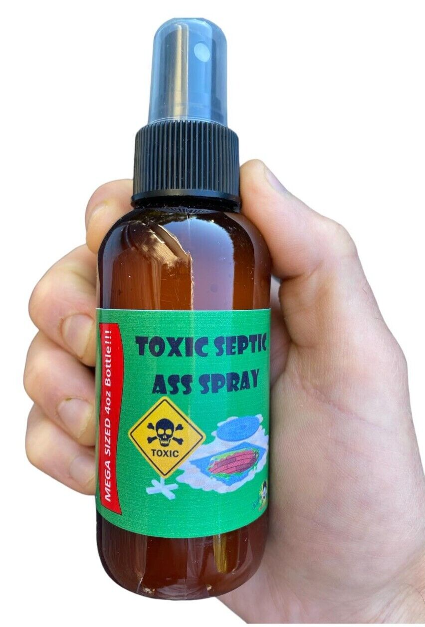 TOXIC SEPTIC ASS SPRAY - MEGA 4OZ SIZE LIQUID BOTTLE - Fart GaG Prank ...