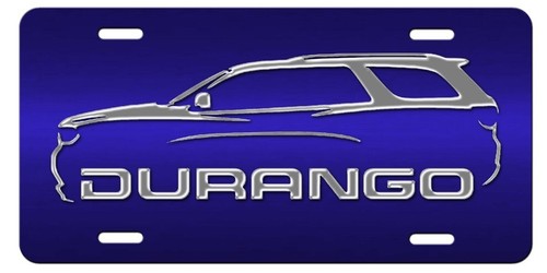 DURANGO inspired Art Blue and Silver Aluminum License Plate Tag GIFT ...