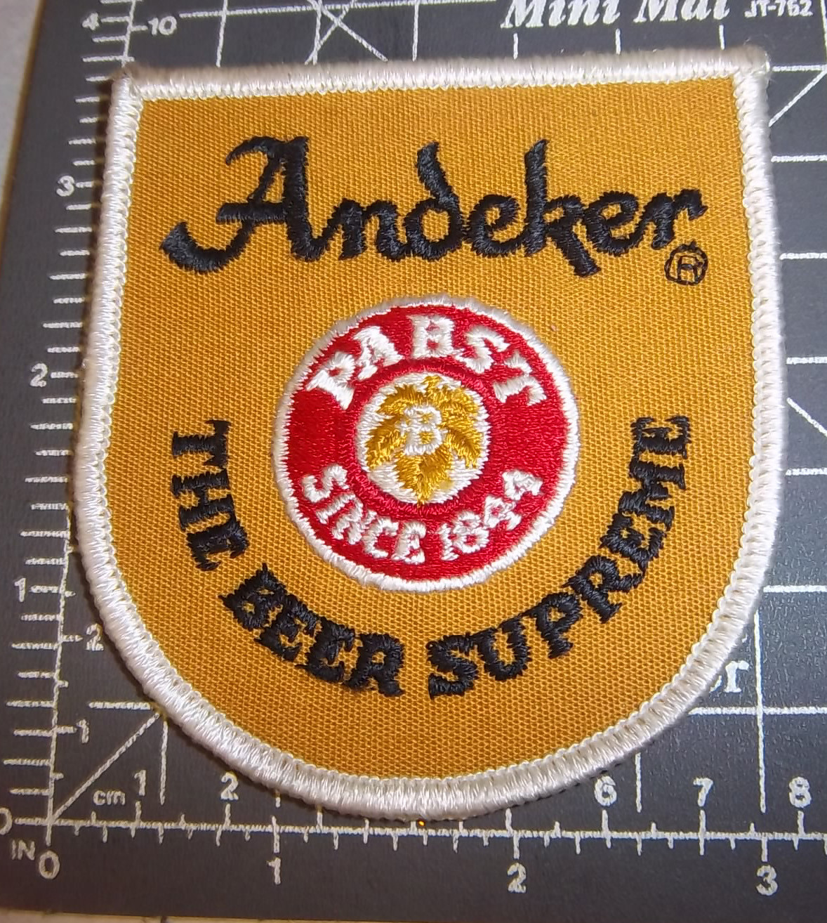 Andeker Pabst beer Embroidered patch, the beer supreme, colorful NEW ...