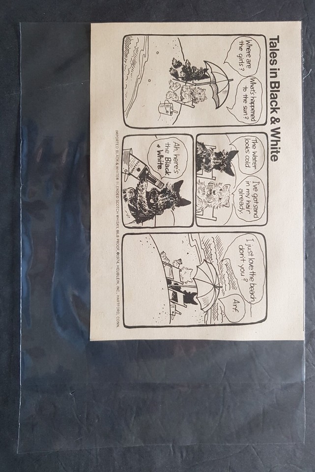 Black & White Blended Scotch Whisky Promo Print Advertisement Vintage ...