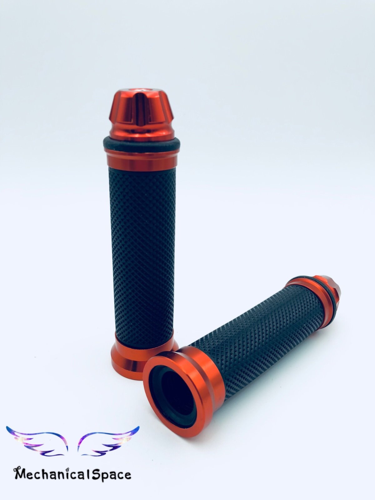 UNIVERSAL MOTORCYCLE CNC ALUMINUM RUBBER GEL HAND GRIPS FOR 7/8" 22mm ...