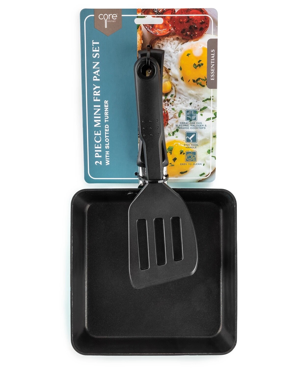 Mini Square Non Stick Fry Pan with Slotted Turner 2-Pc. Set | eBay