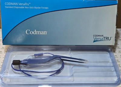 Codman Surgical Non-Stick Bayonet Bipolar Forceps 8" with Bipolar Cord ...