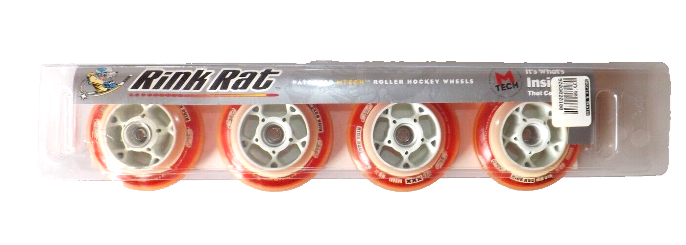 NEW 4 Pack Rink Rat Roller Hockey Inline Wheels 72 MM XXX Grip MTech ...