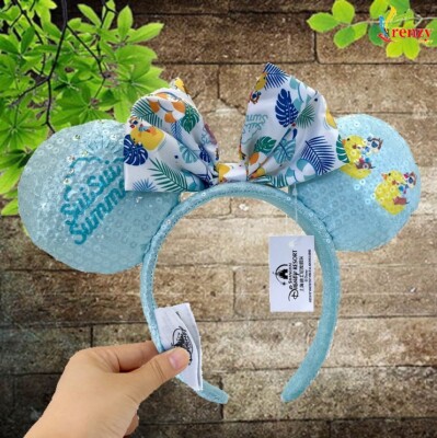 Disney Resort Chip & Dale Sui Sui Summer Sequin Ears Edition Headband ...