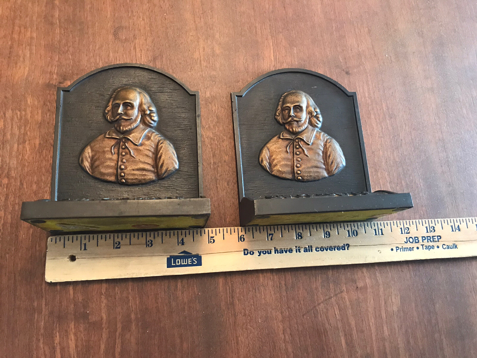 ANTIQUE BRADLEY & HUBBARD CAST IRON BRONZE SHAKESPEARE BUST BOOK ...