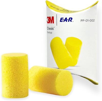 3M EAR Classic Foam Ear Plugs, Sleep Aid, SNR 31dB Factory Sealed 100% ...
