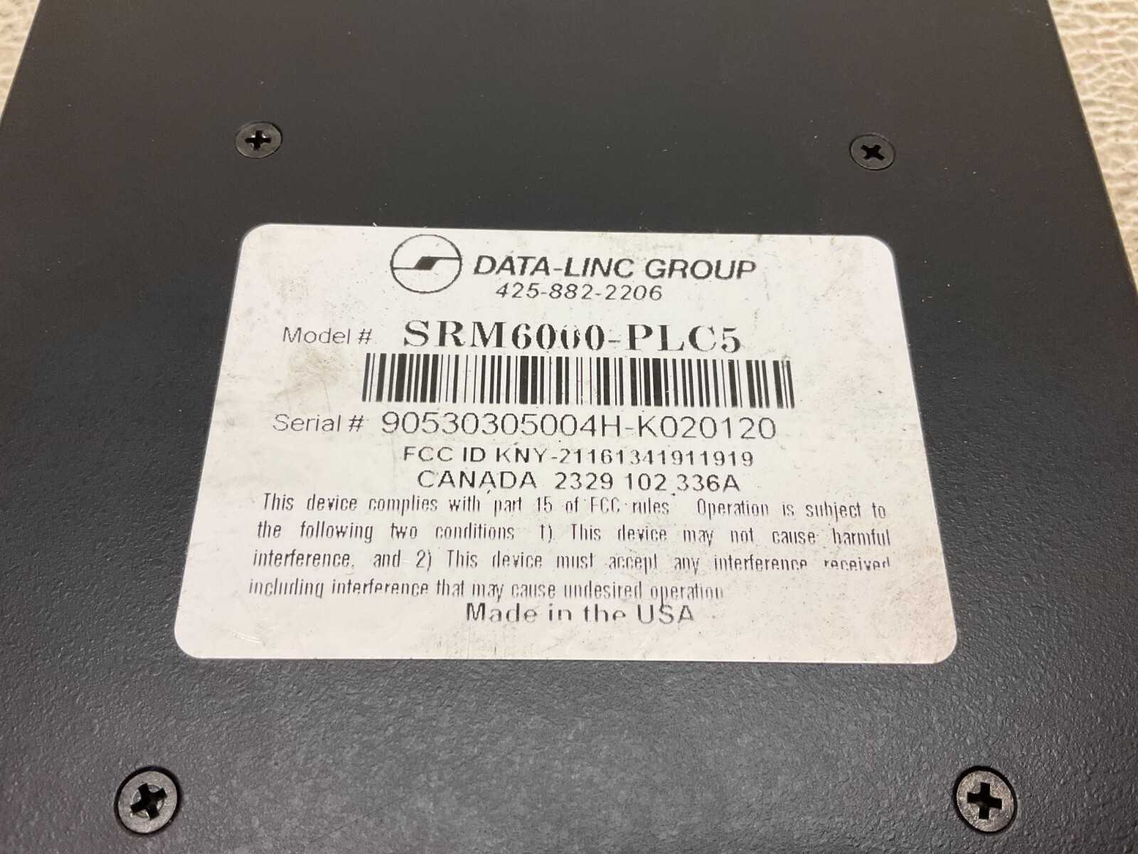 Data-Linc SRM6000-PLC5 Serial Radio Modem AB-PLC SRM6000 | eBay