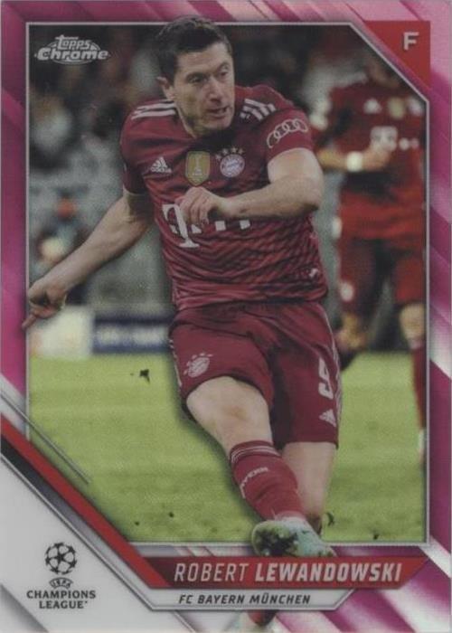 2021-22 Topps Chrome UCL - Robert Lewandowski #123 Pink Refractor /175 ...