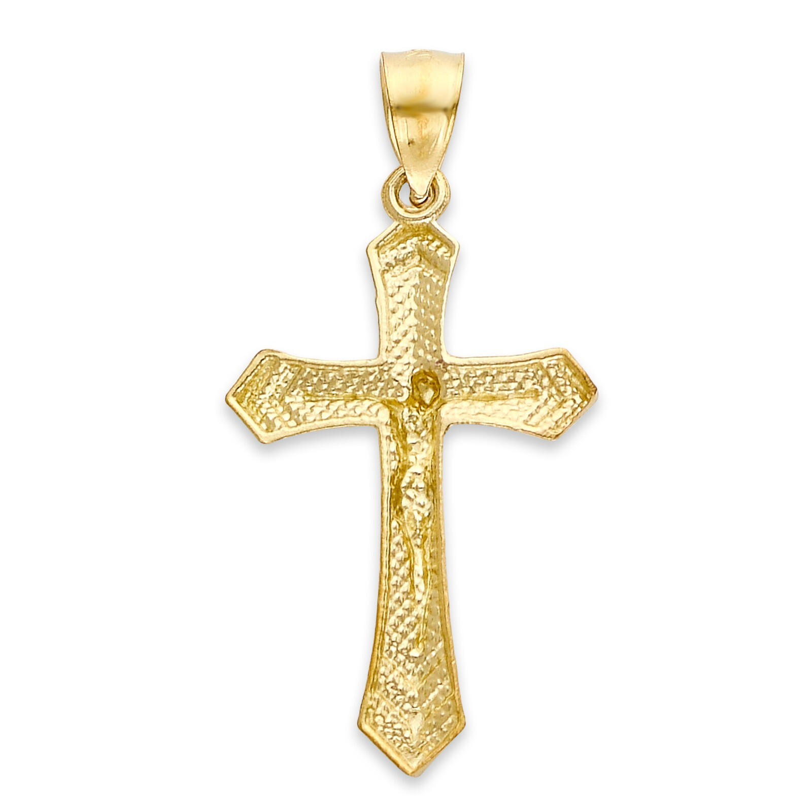 Solid Gold Crucifix Pendant in 10 or 14k, Cross Pendant Religious ...