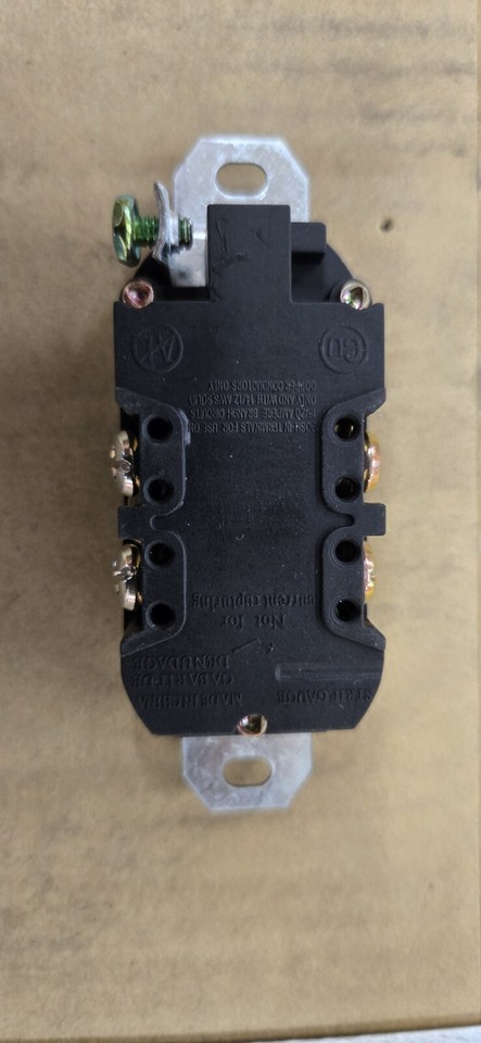 Duplex Outlet 20 Amp 120/240 Volt Pack Of (10) Black Electrical ...