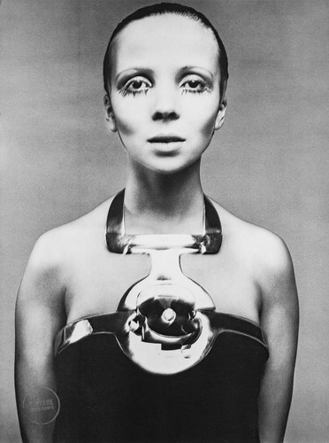 VTG Richard Avedon Print Penelope Tree Cardin Dress Paris Duotone 1968 ...