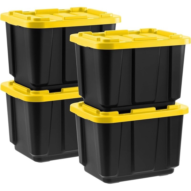 Lockable Stackable Storage Totes BPA Free Heavy Duty Organizers Nesting ...