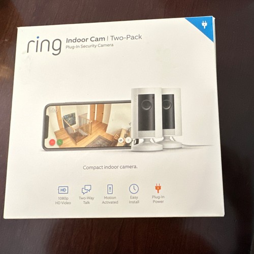 Ring Indoor Cam Two-Pack 1080p HD Wi-Fi Security Cameras, Motion ...
