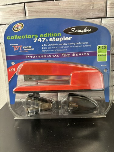 SWINGLINE PROFESSIONAL PLUS 747 COLLECTORS EDITION Stapler Rio Red 2-20 ...