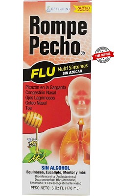 Rompe Pecho FLU Multi Symptoms 6 fl oz GRIPE SINTOMAS AZUL FREE ...