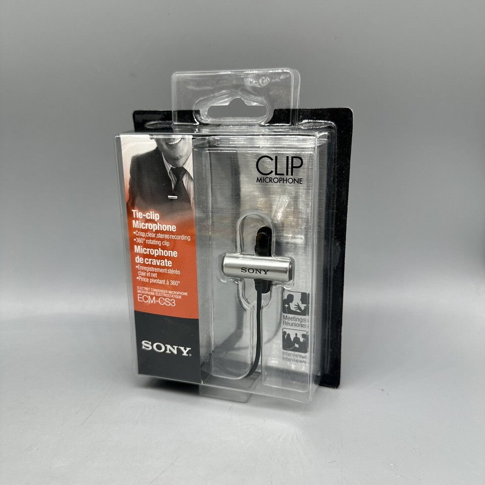 Sony ECM-CS3 OmniDirectional Condenser Wired Tie-Clip Microphone ...