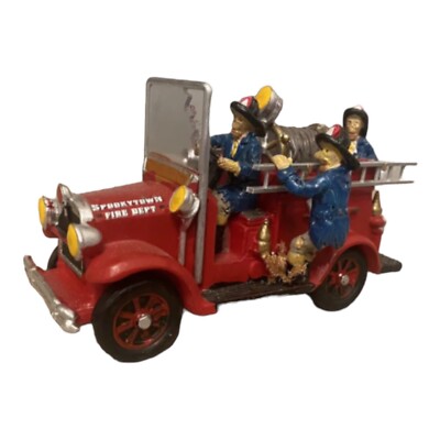 Lemax 13894 GHOSTLY FIREFIGHTERS Spooky Town NEW in Box Fireman Ghost ...
