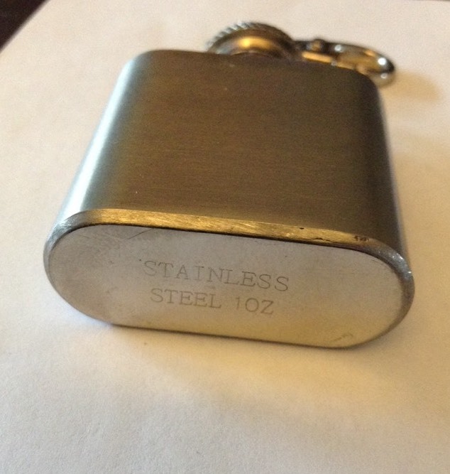Genuine Stainless Steel "No Fear" Key fob Flask 10 Oz. | eBay