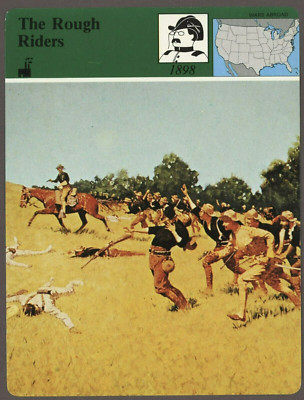 The Rough Riders Story of America Spanish American War History Card | eBay
