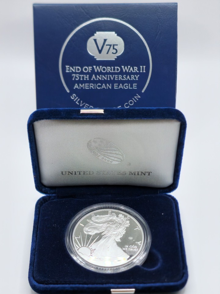 2020-W WWII (V75) Privy Mark $1 Silver American Eagle OGP (122DM) | eBay